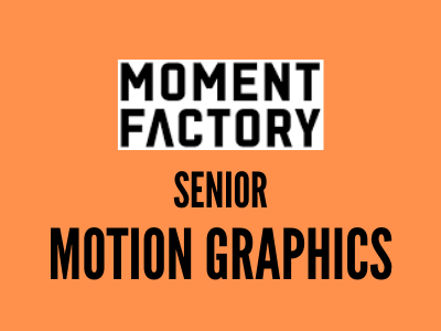 Full-time job opening for Senior Motion Designer - After Effects