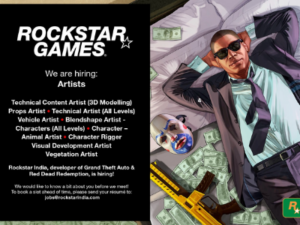 Full-time job openings at Rockstar Games - Rigging, 3D Modeling