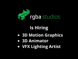 Multiple job openings at RGBA Studios - After Effects, Cinema4D