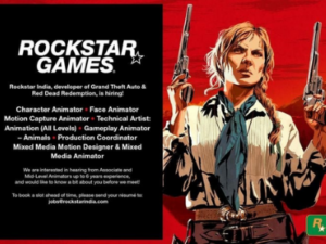 Rockstar Games is hiring for multiple positions - Animation