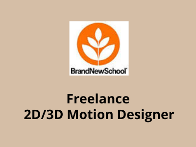 Freelance job for 2D/3D Motion Designer - Cinema4D, Maya