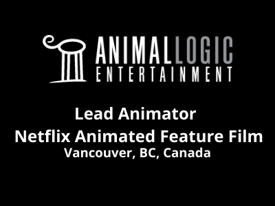 Lead Animator required at Animal Logic - VFX, Maya, Nuke
