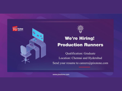 Production Runner required at PixStone Images - Full-time job