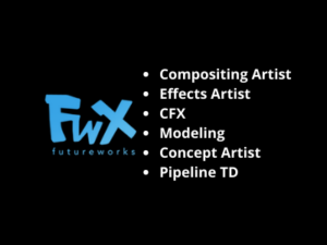 Multiple full-time jobs at FutureWorks Studio - Modeling, Effects