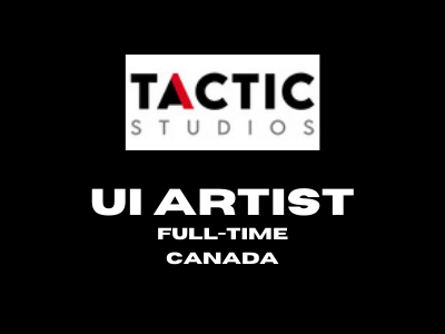 Full-time UI Artist required at Tactic Studios - Photoshop, Illustrator