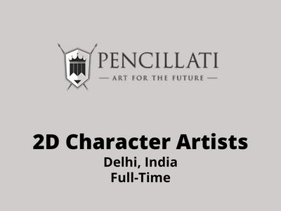 2D Character Artists required at Pencillati Studios - Photoshop