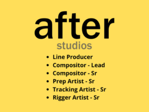 After Studios hiring for multiple VFX jobs - Full-time jobs