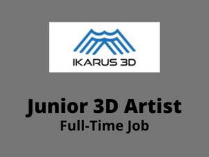 Junior 3D Artist job required at Ikarus 3D Studio - Maya, Unity