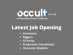 Multiple full-time job openings at Occult Studios - Animator, Rigger