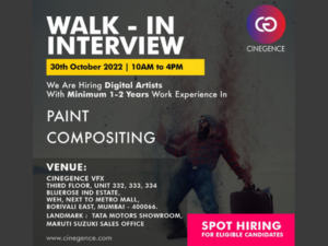 Walk-In-Interview at CINEGENCE for Digital Artists - Paint, Comp