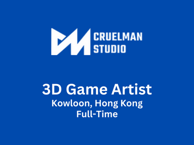 3D Game Artist required at Cruel Man Studio - Maya, Zbrush