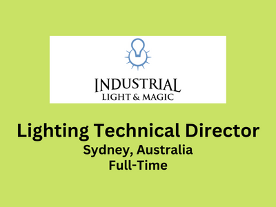 Industrial Light & Magic hiring Lighting Technical Director - Nuke
