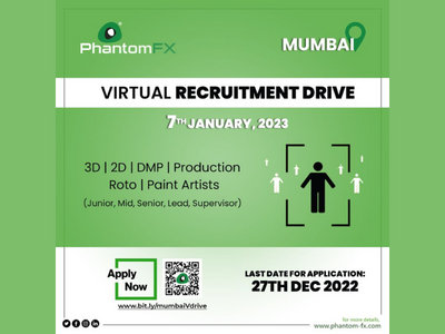 PhantomFX Studio Virtual Recruitment Drive - Mumbai location