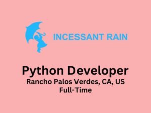 Python Developer required at Incessant Rain Studios