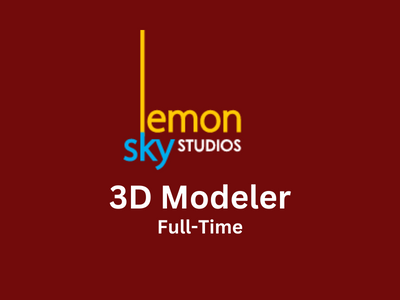 3D Modeler required at Lemon Sky Studios