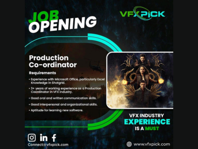 Production Coordinator required at VFX Pick Studio - Shotgrid