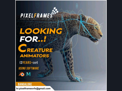 Creature Animators required at Pixel Frames - Bangalore