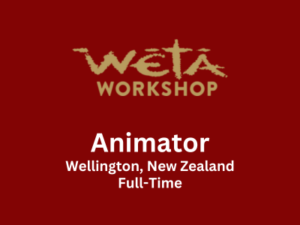 Animator required at Wētā Workshop Game Studio - Maya
