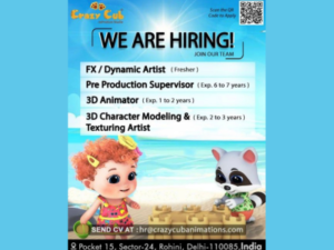 Latest job hirings at Crazy Cub Animation Studio