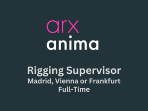 Rigging Supervisor required at arx anima - animation & character