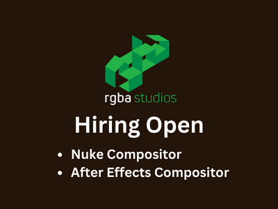 Compositors are required in RGBA Studios - After Effects, Nuke