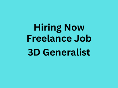 Job opening for Freelance 3D Generalist - 3DsMax, Maya