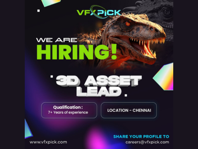 3D Asset Lead required at VFX PICK Studio - Chennai