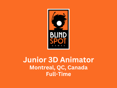 Junior 3D Animator required at Blindspot Games - Unity or Unreal