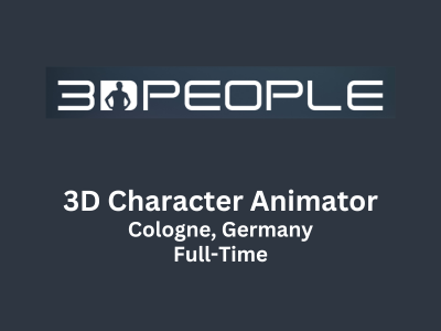 3D Character Animator required at 3DPEOPLE - Autodesk Maya