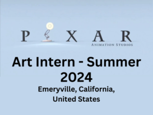 Pixar Animation Studios Art Intern - Summer 2024 Emeryville