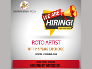 Roto Artist required at Sri Sarathi Studios Pvt. Ltd - Hyderabad