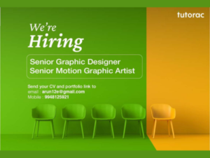 Tutorac is looking for Graphic Designer & Motion Graphic Designer