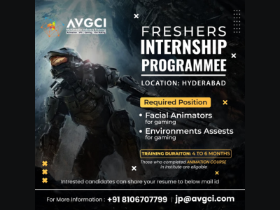 Freshers Internship Programme AVGCI Studio - Hyderabad