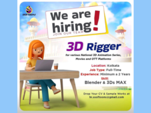 SSOFTOONS is looking for experience at 3D Rigger - Blender