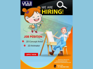 The Lead Vision is hiring for 2D department jobs - 2D Animators