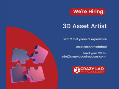3D Asset Artist required at Crazy Lad Animation Studio - Gujarat