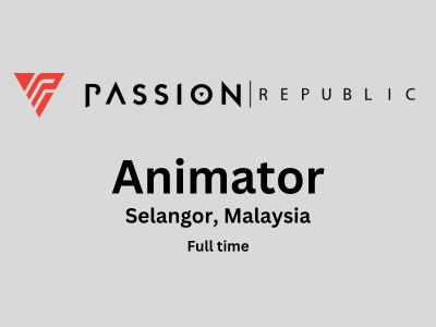 Animator job opening passion republic