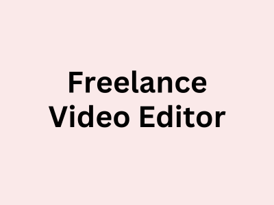 Job opening for Freelance Video Editor - Bangalore