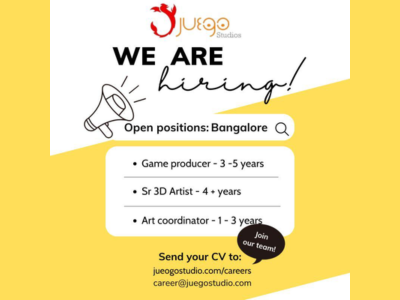 Multiple job openings at Juego Studios - Game Producer, 3D Artist