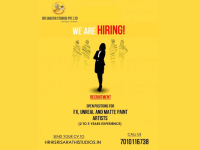 Multiple job openings at Sri Sarathi Studios - FX, Unreal, Matte