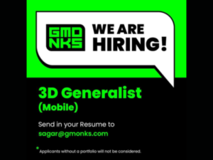 3D Generalist required at GMonks Entertainment - Maya, 3ds Max