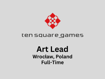 Art Lead required at Ten Square Games - Photoshop, 3DS Max