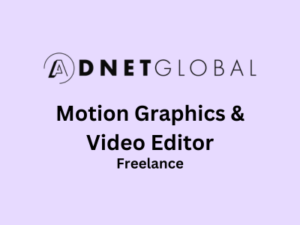 Job opening for Freelancer Motion Graphics & Video Editor - Animation ...