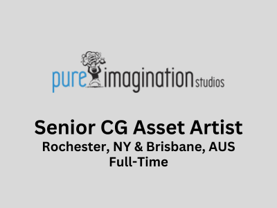Senior CG Asset Artist required at Pure Imagination Studios