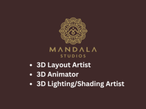 Multiple job openings at Mandala Studios - Lighting, Animator