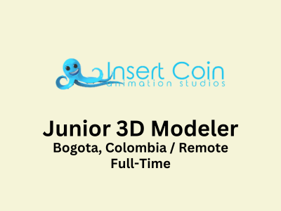 Junior 3D Modeler required at Insert Coin Animation Studio - Maya