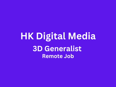 Remote job for 3D Generalist at HK Digital Media - Blender