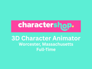 3D Character Animator required at CharacterShop - 3DS Max Maya