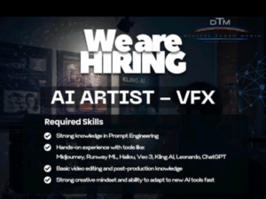 AI Artist VFX Job in Kochi, Kerala - Latest CGI job opening