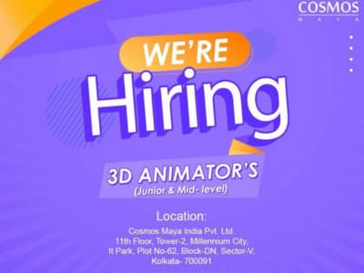 3D Animator Job at Cosmos Maya India Pvt. Ltd. (Mumbai, Kolkata)